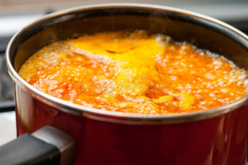 Boiling soup stock photo. Image of decoration, restaurant - 53296262