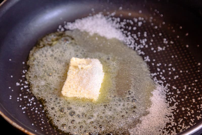 Boiling Sugar Syrup in Metal Saucepan with Spoon Stock Image - Image of ...