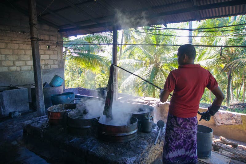 Boiling Textile Process at Batik Factory, Sri Lanka - 10 February 2017 ...