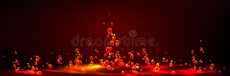 Boiling Water Abstract Background with Red Bubbles Stock Vector ...