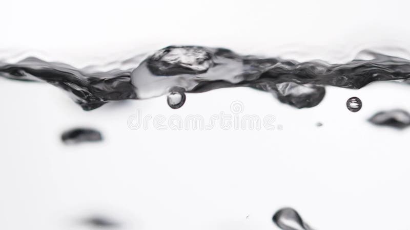 Boiling Water. Bubbles Rising Up on Surface Stock Video - Video of ...