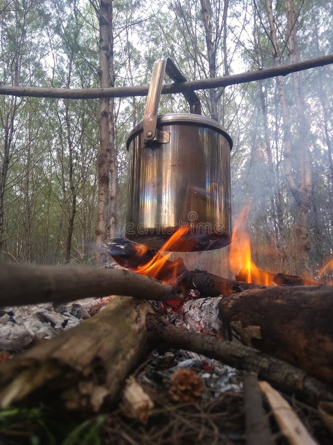 Boiling water on fire stock image. Image of boiling - 268846473