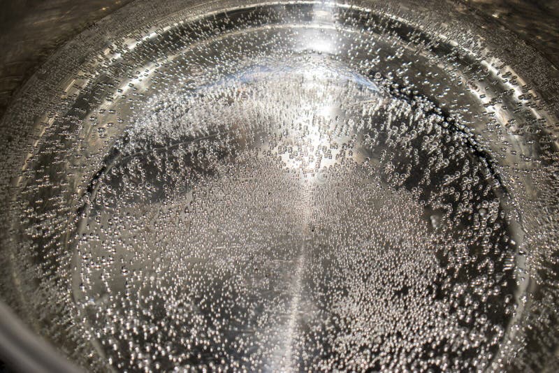 Boiling water in a pot. stock image. Image of process - 182469223