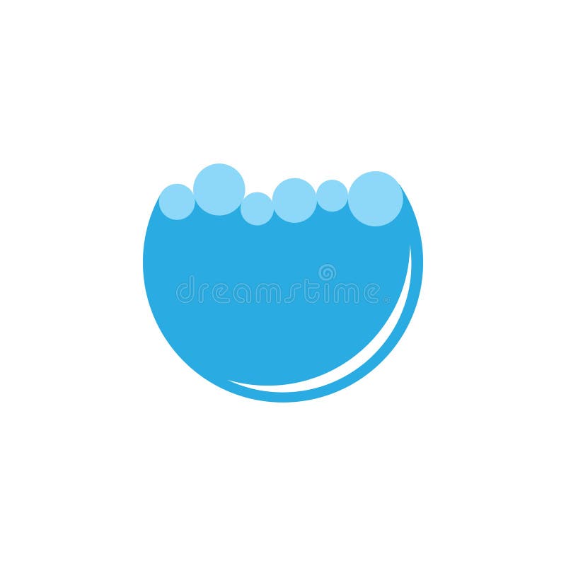 Boiling Water Bubble Symbol Geometric Logo Vector Stock Vector ...