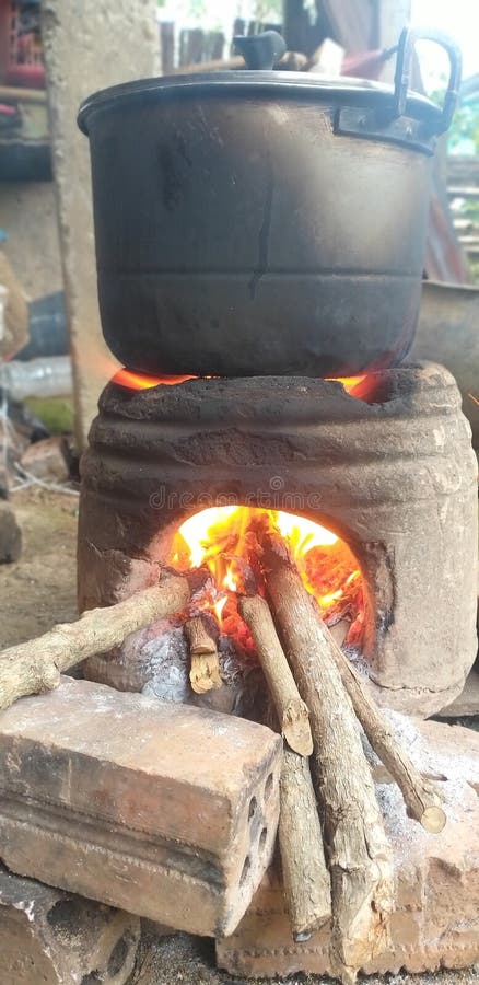 Boiling Water Using a Traditional Stove. Stock Image - Image of boiling ...