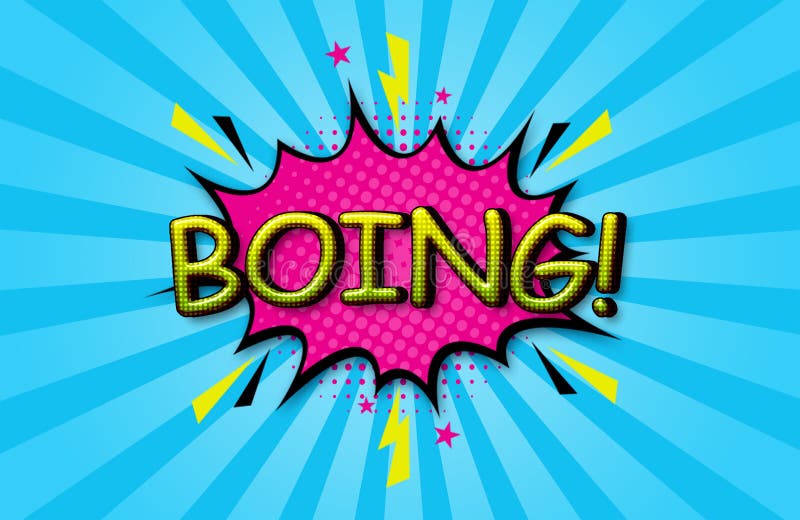 Boing Comic Sound Effect Text Stock Vector - Illustration of sound ...