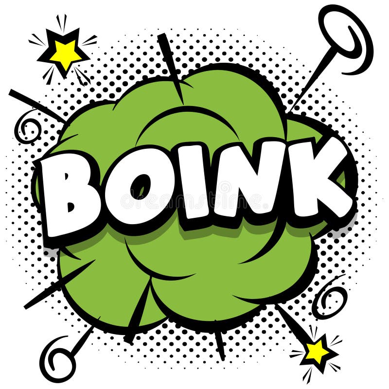 Boink Comic Bright Template with Speech Bubbles on Colorful Frames ...