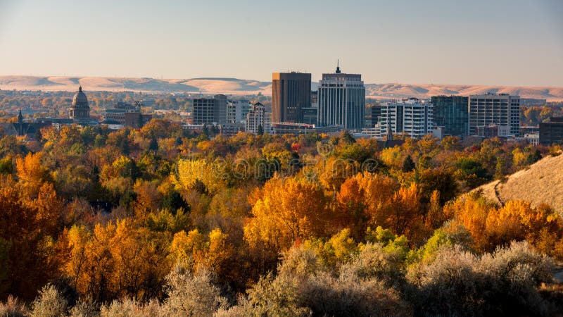 Boise Idaho Autumn Skyline in the Fall Stock Image - Image of colorful ...
