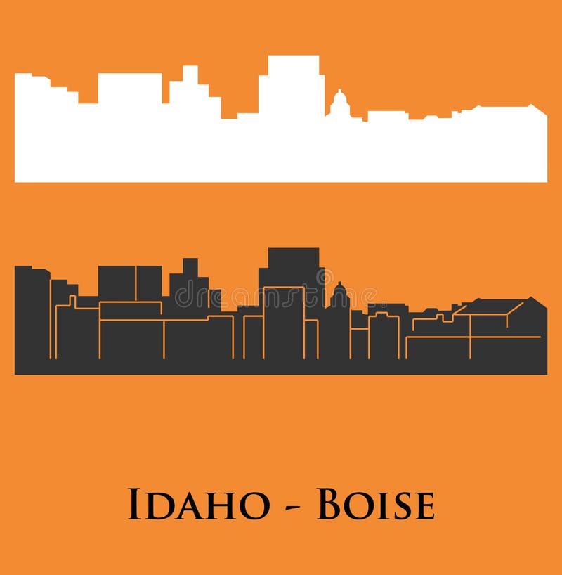 Boise, Idaho ( City Silhouette ) Stock Illustration - Illustration of ...