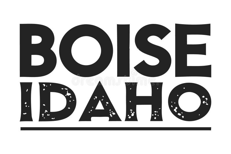Boise, Idaho Text Logo Vector Tshirt Design Stock Vector - Illustration ...