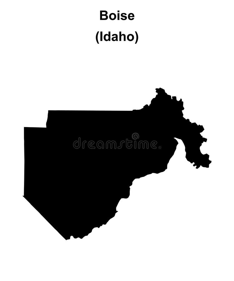 Boise outline map stock vector. Illustration of detailed - 361544443