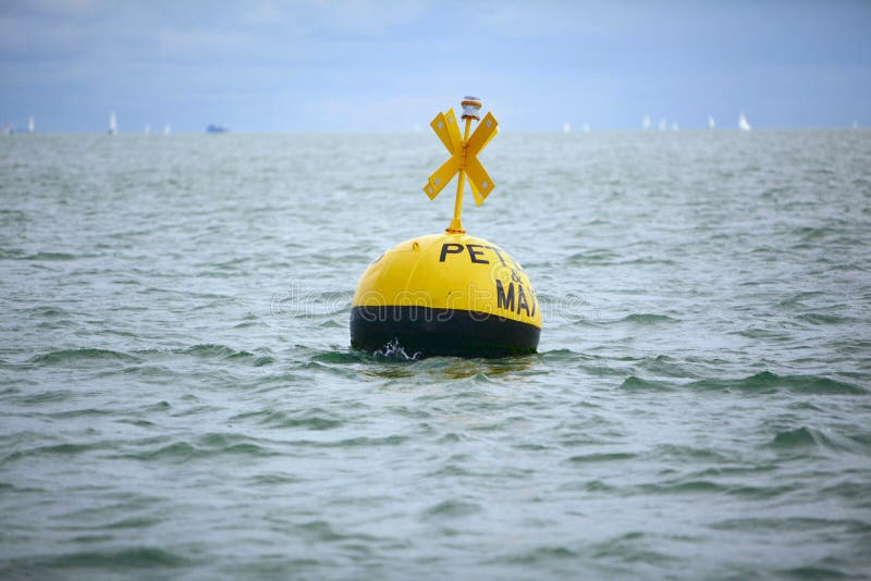 Boje Auf Nordsee Nahe Den Niederlanden Stockfoto - Bild von nachricht ...