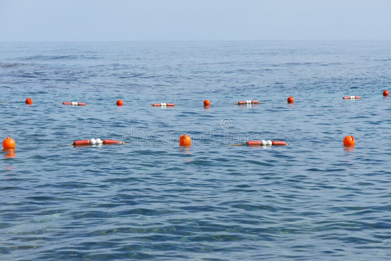 Bojen im Meer stockfoto. Bild von orange, nearsighted - 73972824