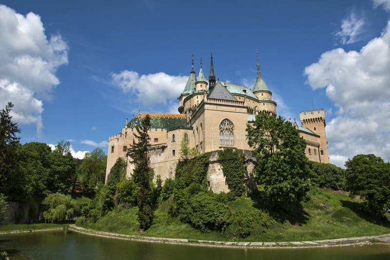 Bojnice castle stock image. Image of green, trees, slovakia - 54596421