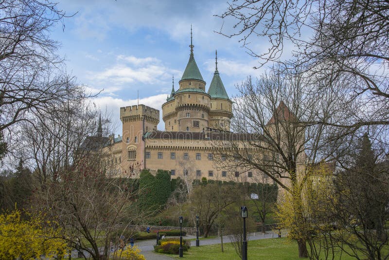 Bojnice Medieval Castle, UNESCO Heritage in Slovakia. Romantic Castle ...