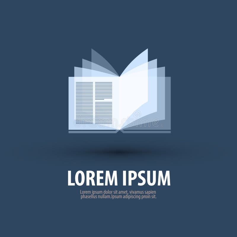 Bok Logo Symbol, Symbol, Mall, Emblem Vektor Illustrationer ...