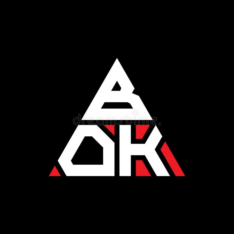 BOK Triangle Letter Logo Design with Triangle Shape. BOK Triangle Logo ...