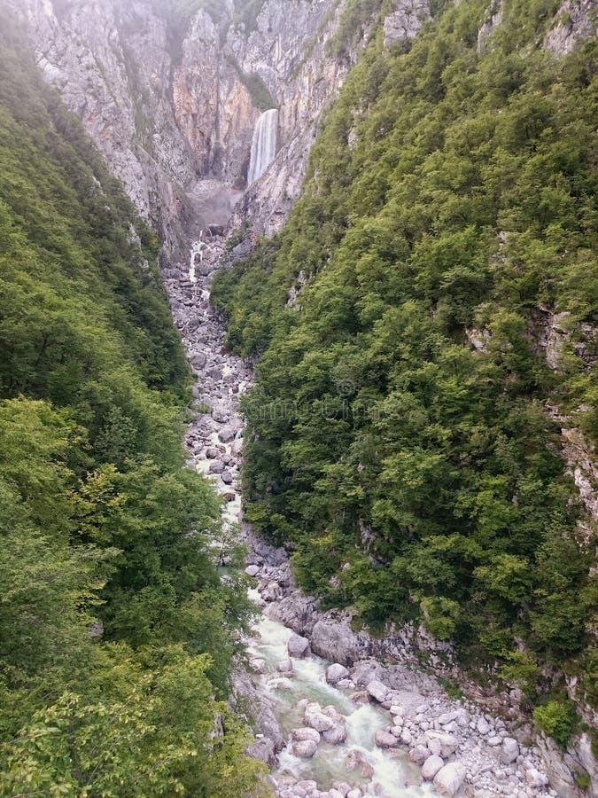 Boka Waterfall , Julian Alps , Slovenia Stock Photo - Image of ...