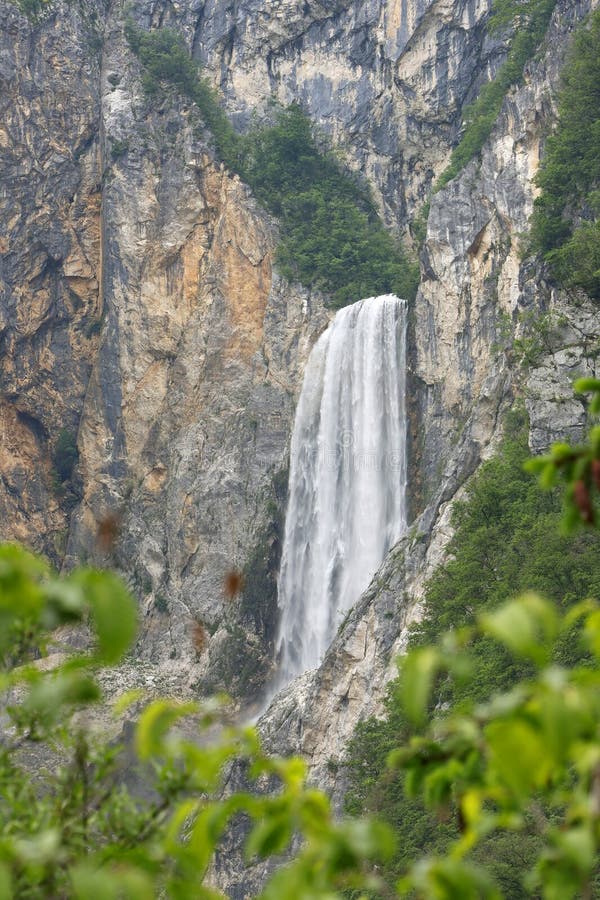 Boka Waterfall, Near the Soca River. Slovenia, Europe Stock Image ...