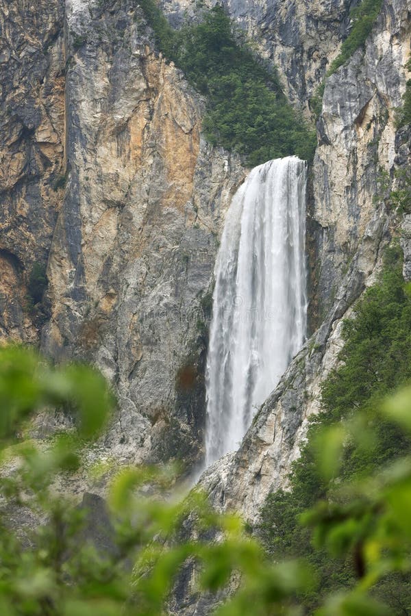 Boka Waterfall, Near the Soca River. Slovenia, Europe Stock Image ...