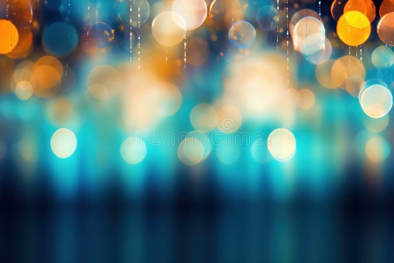 Bokeh Background with Golden Lights. Summer Backdrop Stock Illustration ...