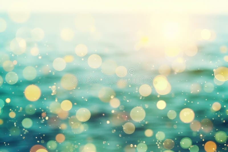 Bokeh Background with Golden Lights. Summer Backdrop Stock Illustration ...