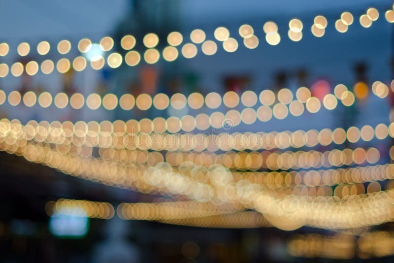 Bokeh Background Night View of Light Bulb Stock Photo - Image of ...