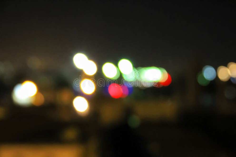 Bokeh Blurred Car Lights at Night Stock Photo - Image of street ...