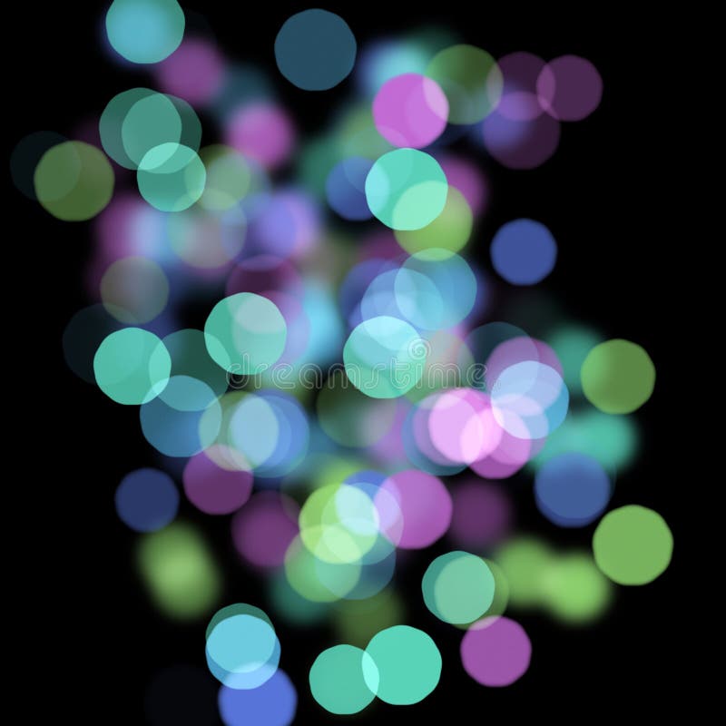 Bokeh Effect with Black Background Stock Illustration - Illustration of ...