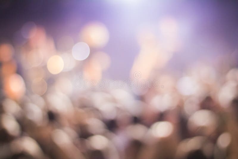 Bokeh Effect of Crowd at Concert Stock Photo - Image of heads, focus ...