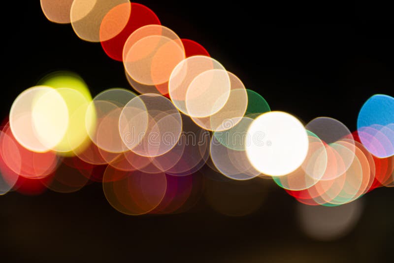 Bokeh Effect of Night Color Lighting. Stock Image - Image of blurred ...