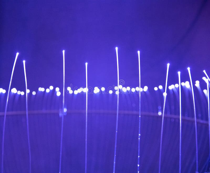 Bokeh Glowing Blue Led Light Garland Stock Photo - Image of event ...