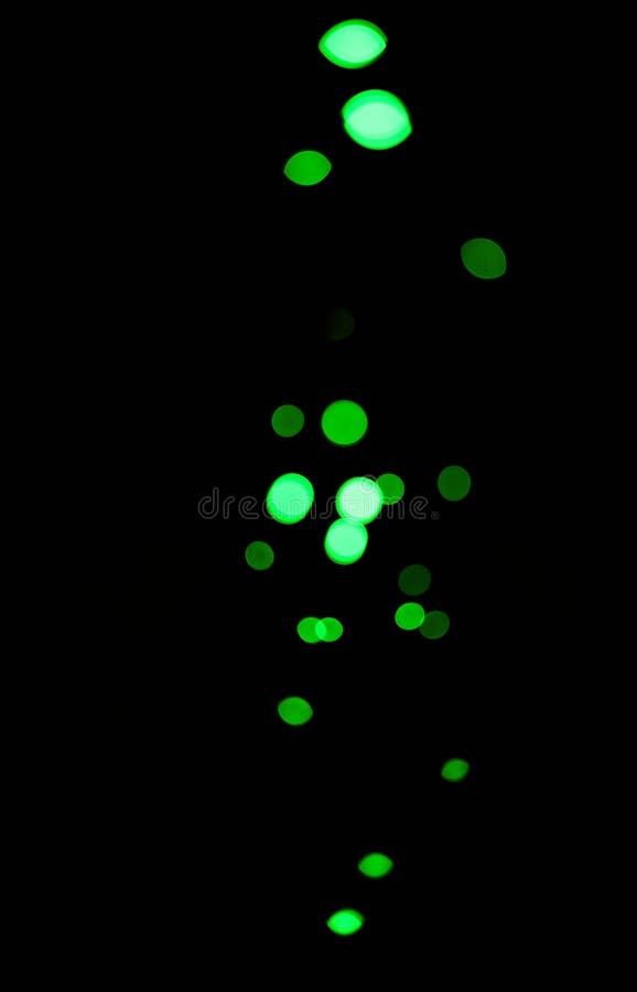 Bokeh, Green Dots and Light on Black Background with Pattern, Texture ...