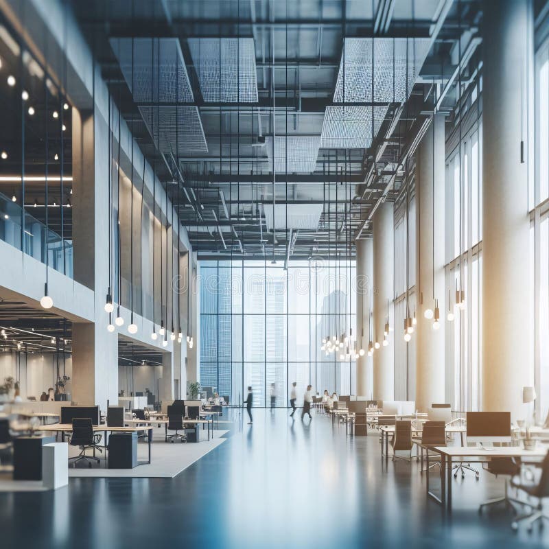 Abstract Light Enhancing an Empty Office Space, Providing a Stylish ...