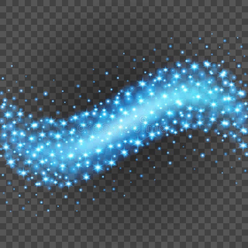 Bokeh Light Blue Sparkles on Transparency Background Illustration ...