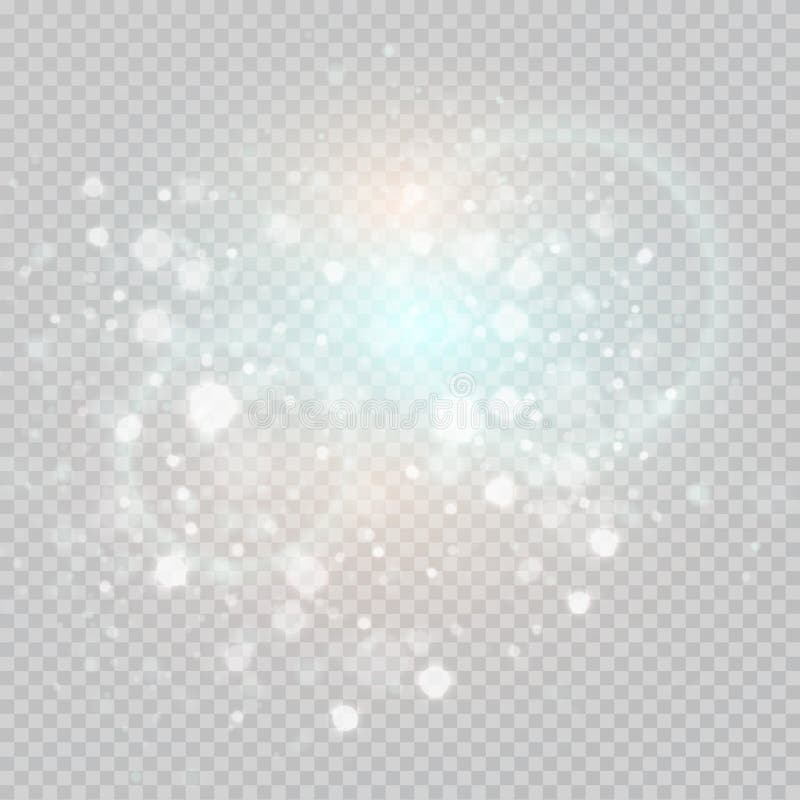Bokeh Light Gray Sparkles on Transparency Background Glowing Particles ...