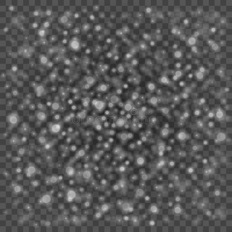 Bokeh Light Gray Sparkles on Transparency Background Illustration ...
