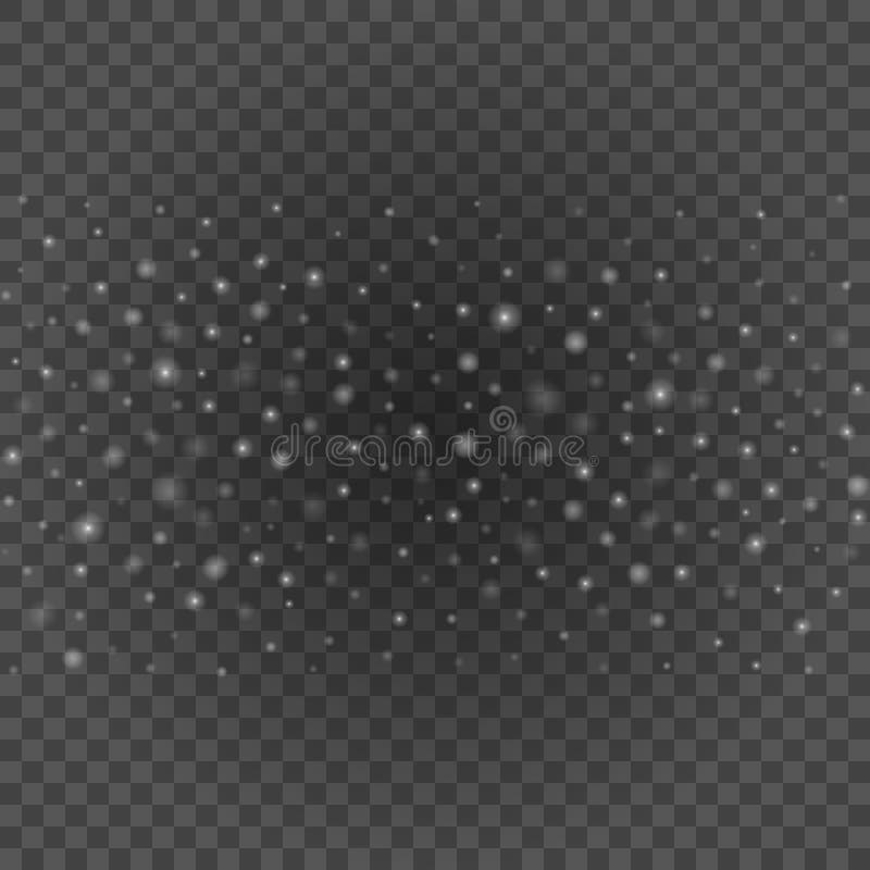 Bokeh Light Gray Sparkles on Transparency Background Illustration ...