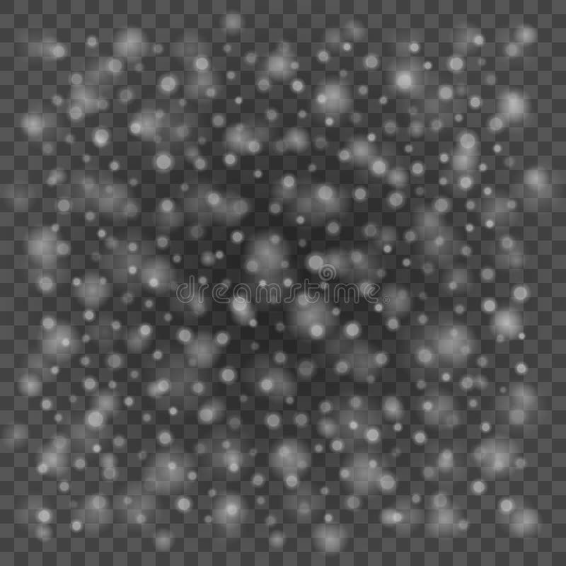 Bokeh Light Gray Sparkles on Transparency Background Vector ...