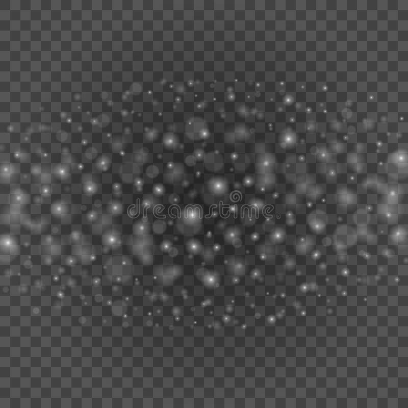 Bokeh Light Gray Sparkles on Transparency Background Vector ...