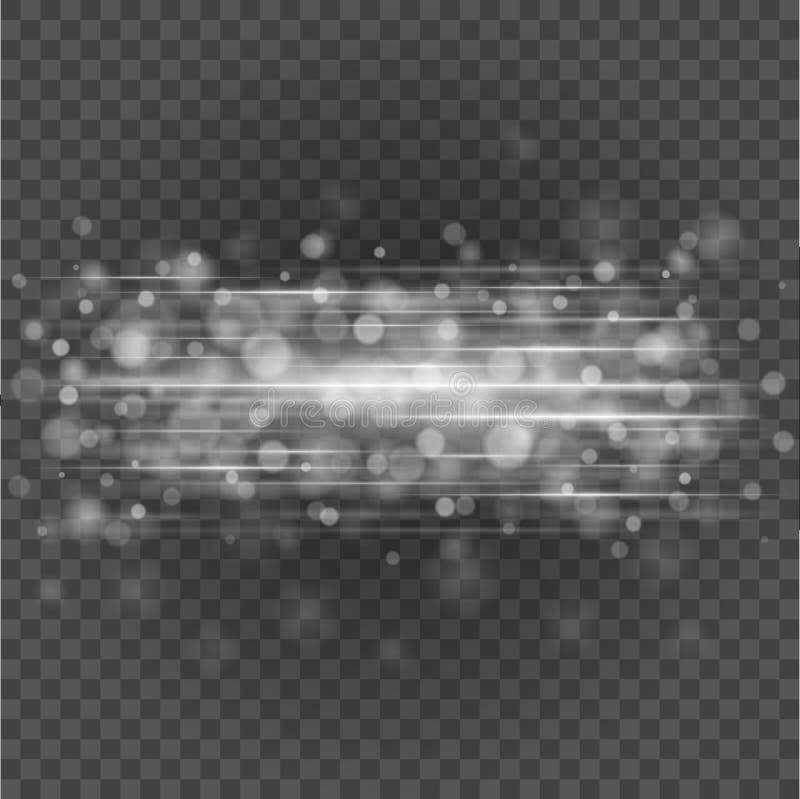 Bokeh Light Gray Sparkles on Transparency Background Vector ...