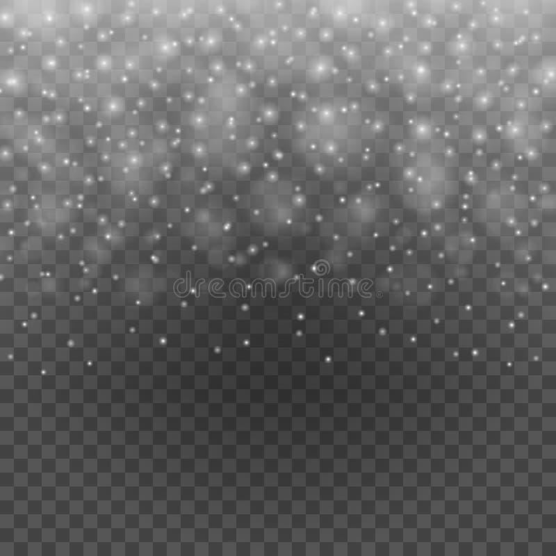 Bokeh Light Gray Sparkles on Transparency Background Vector ...