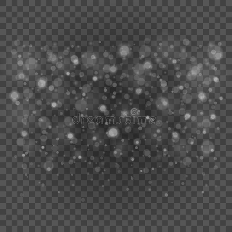 Bokeh Light Gray Sparkles on Transparency Background Vector ...