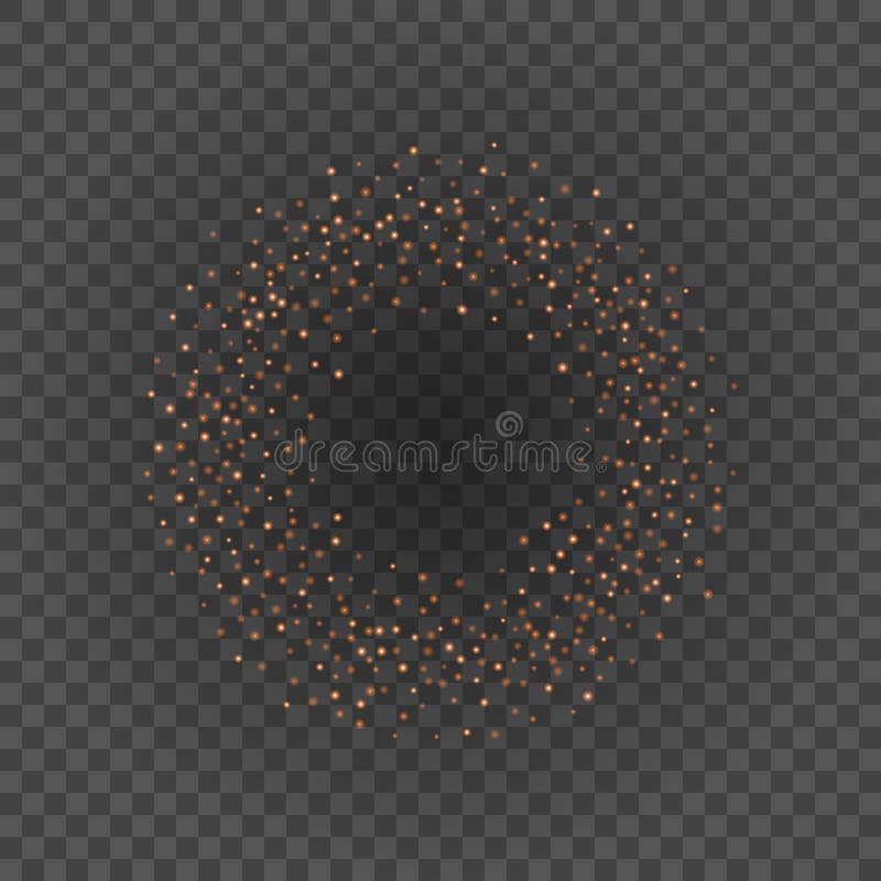 Bokeh Light Orange Sparkles on Transparency Background Vector ...