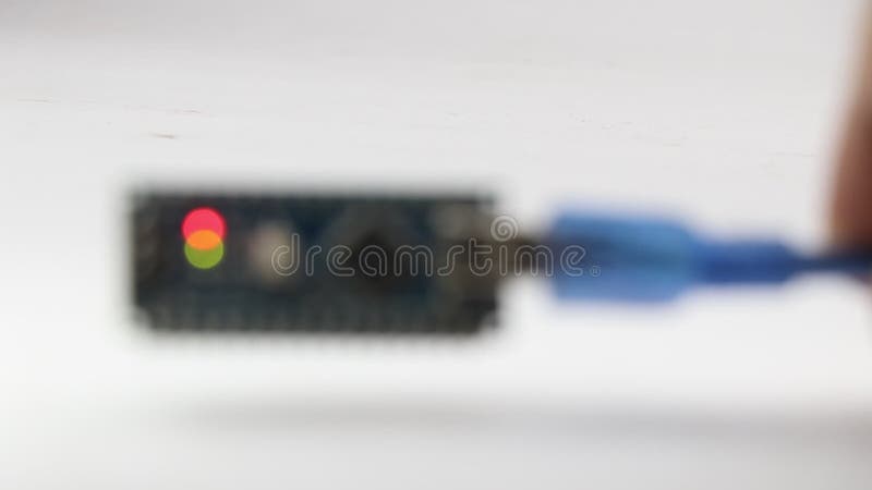 Bokeh Lights from a Blinking Programmable Microcontroller Board that is ...