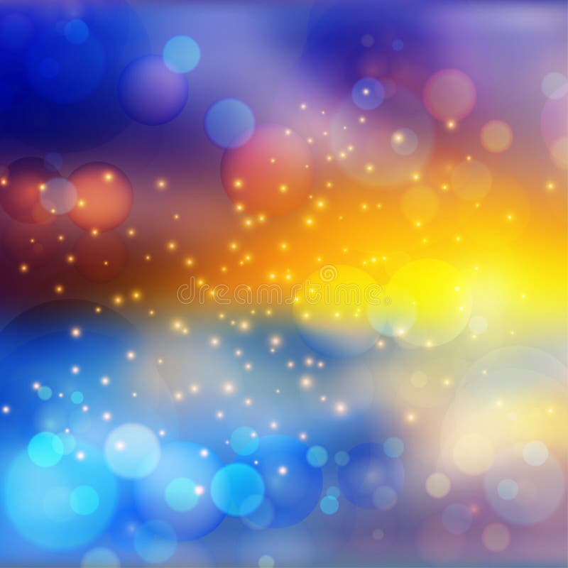 Bokeh Lights Effect on Colorful Gradient Background Stock Vector ...