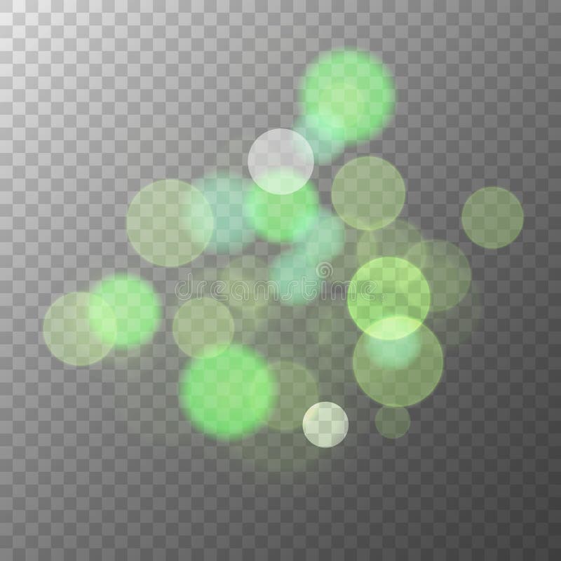 Bokeh Lights Graphic Template. Transparent Background. Bright Blur ...