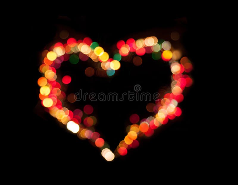 Bokeh Lights Love Heart stock photo. Image of shape, heart - 62338412