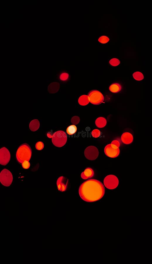 Bokeh, Red and Orange Lights on Black Background with Pattern, Texture ...