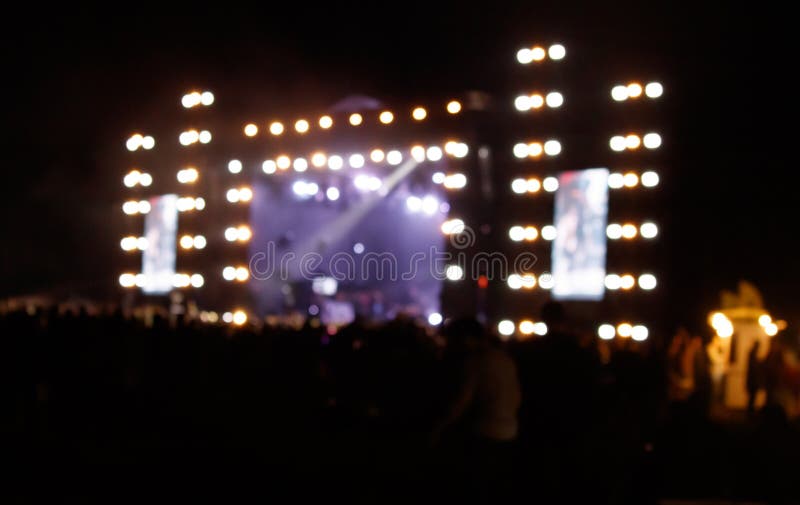 Bokeh of a Stage at a Concert. Abstract Background Stock Photo - Image ...